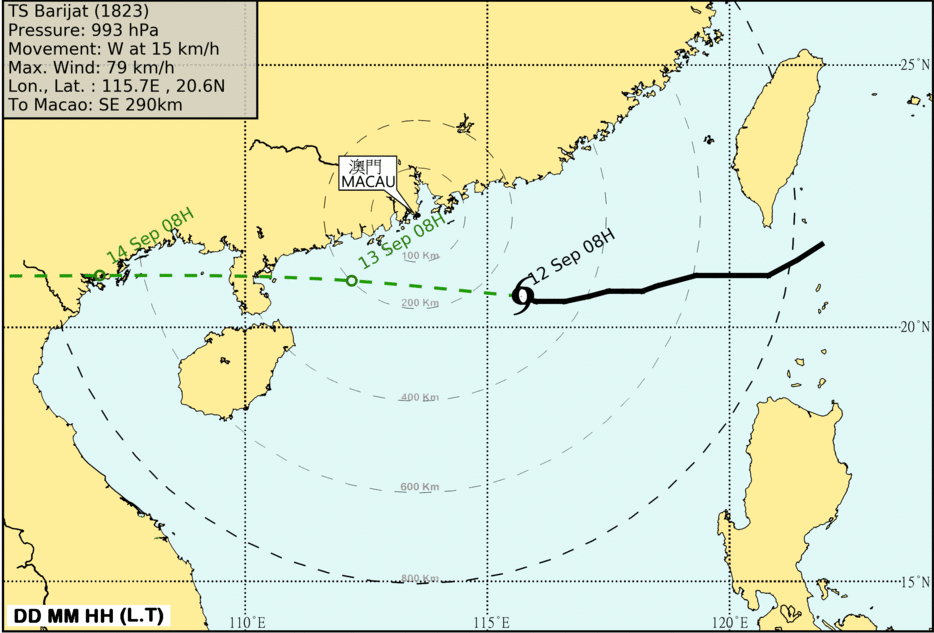Macau | Typhoon Signal No. 1 to remain until 11:00 am | Macau Business