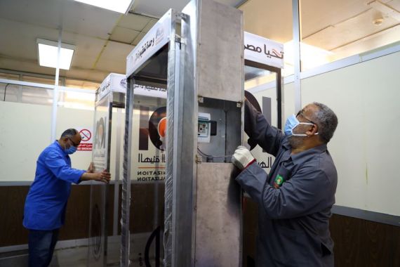 Egypt's military plant produces sterilization cabins, isolation rooms ...