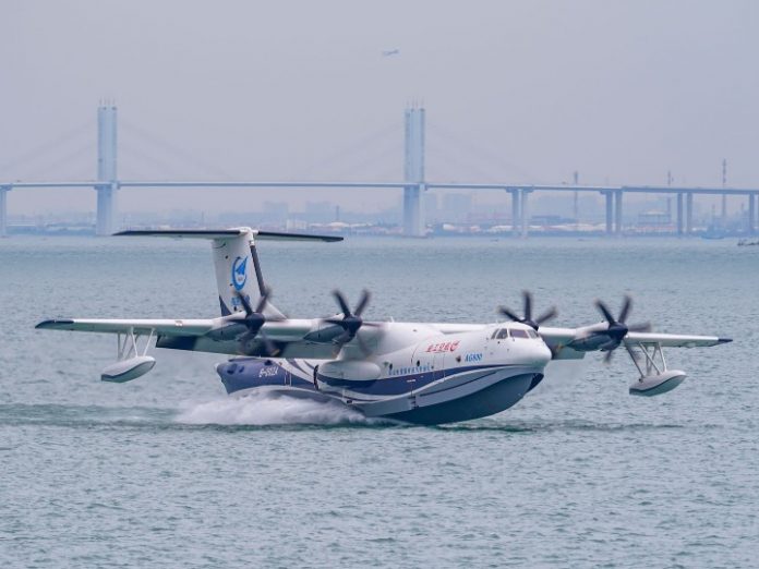 China-developed AG600 amphibious aircraft succeeds in maiden flight